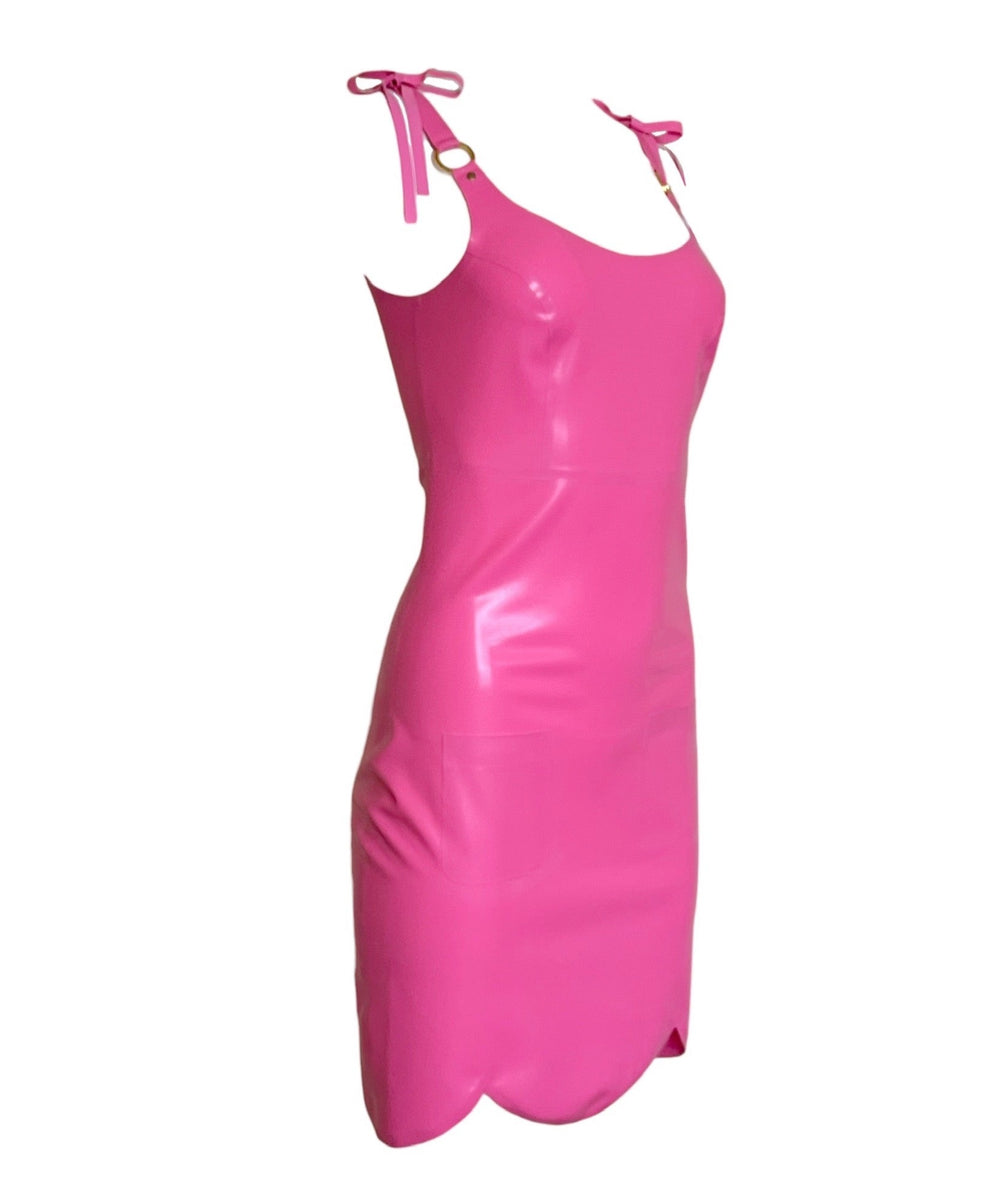 Latex Barbie Inspired Mini Dress Black Sheep Latex