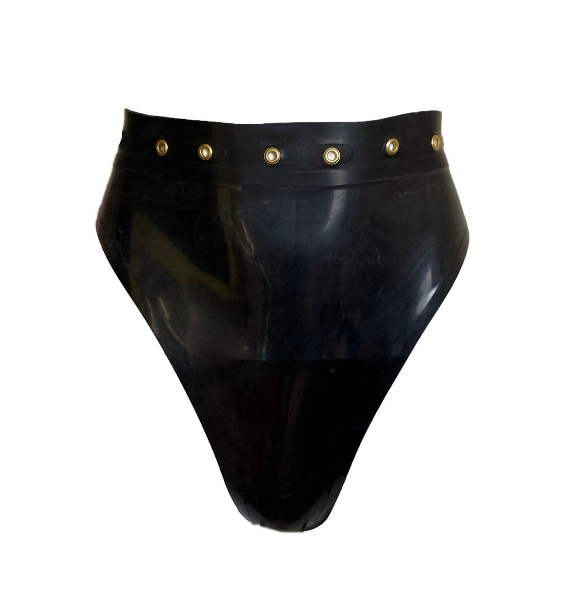 Latex High Waisted Super High Cut Leg Briefs with Eyelets – Black Sheep ...