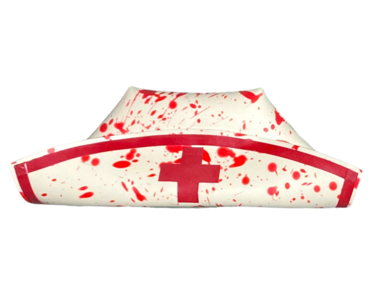 Latex Blood Splatter Nurse Hat – Black Sheep Latex